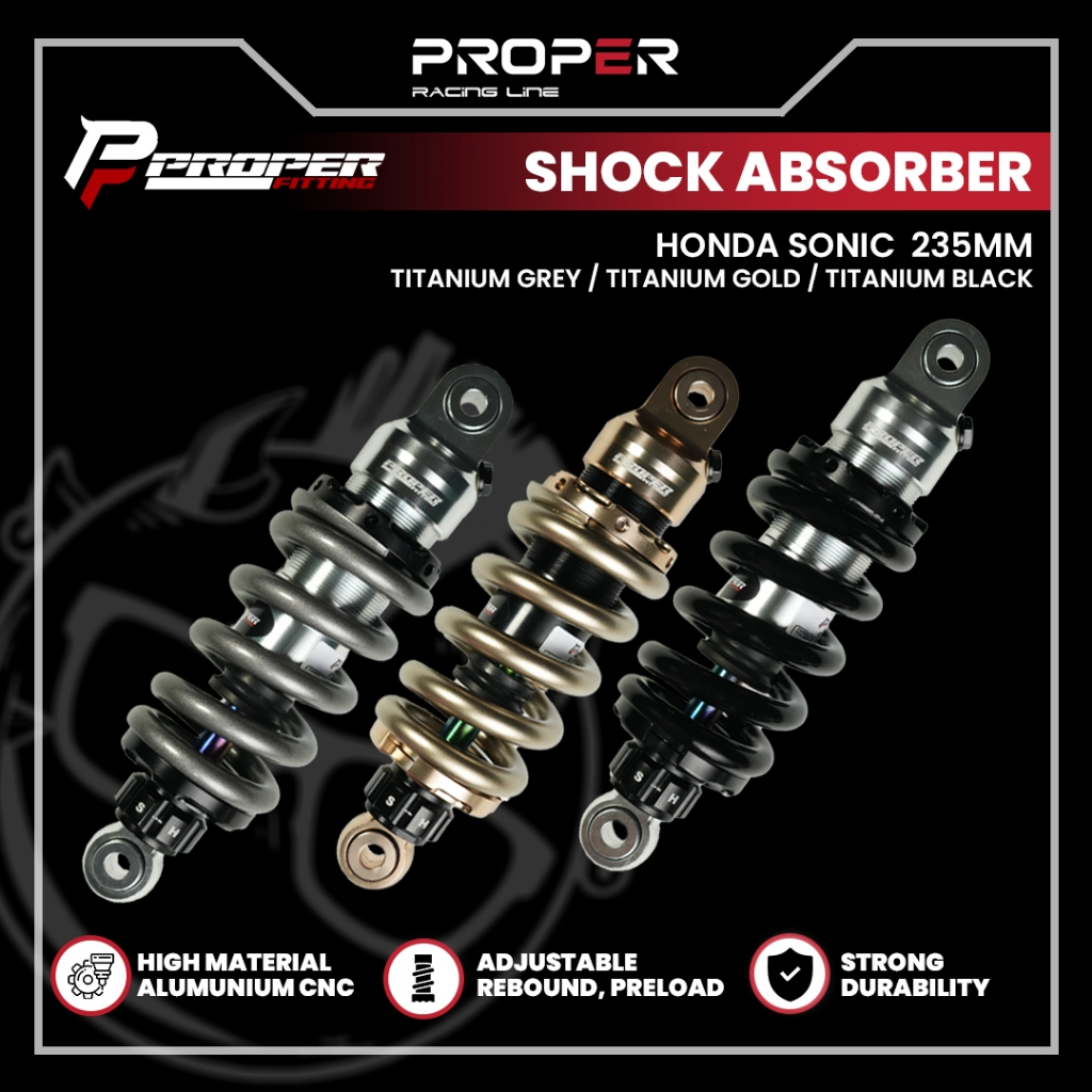 Jual SHOCK ABSORBER HONDA SONIC ALL VARIAN 235 MM PROPER RACING LINE ...