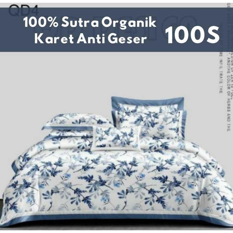 Jual Bedcover Set Sprei Sutra Silk Organic Premium Lyocell Osaze 100S Size 160x200 King 180x200 ...