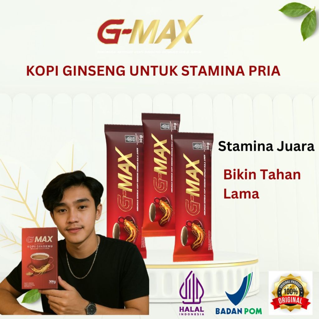 Jual Kopi G MAX - Minuman Energi Stamina Pria Tahan Lama dengan Xtrak ginseng (1 box 10 Sachet ...