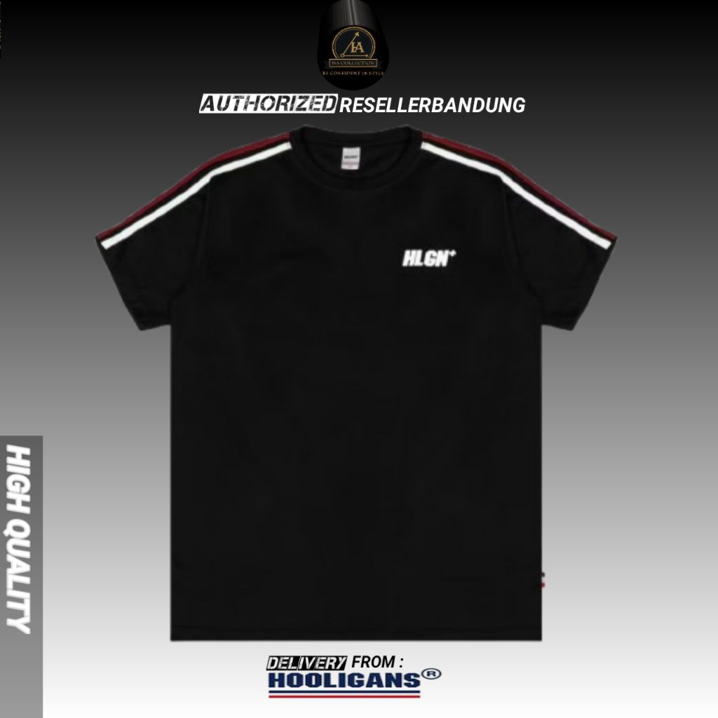 Jual HOOLIGANS T-Shirt Linea IDN Black | Shopee Indonesia
