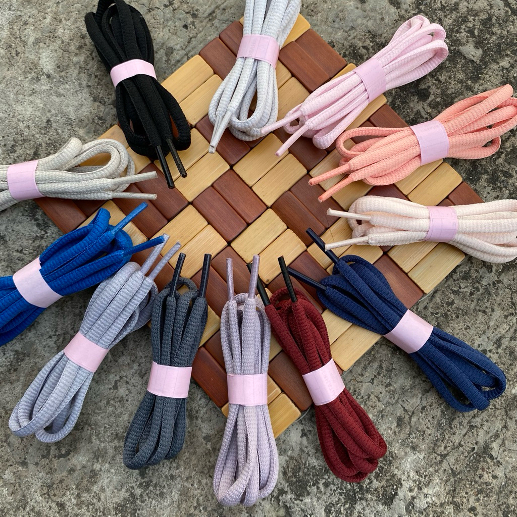 Jual tali sepatu ori type tali oval harga sepasang/tali sepatu sneakers ...
