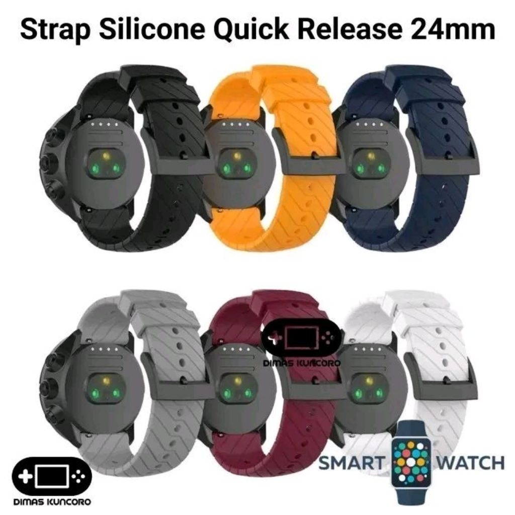Jual Strap Silicone Quick Release 24mm silicone silikon tali jam coros ...