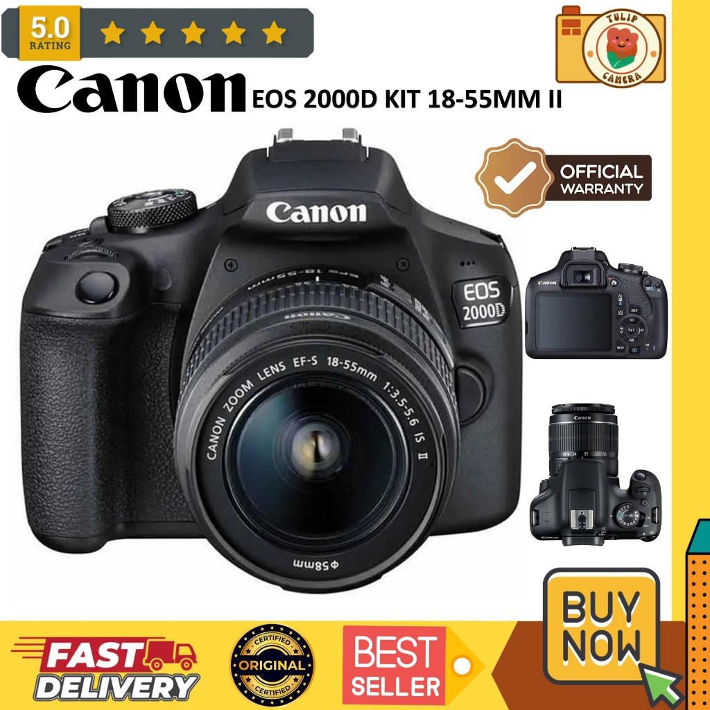 Jual Canon EOS 2000D Kit 18-55MM II Kamera DSLR | Shopee Indonesia