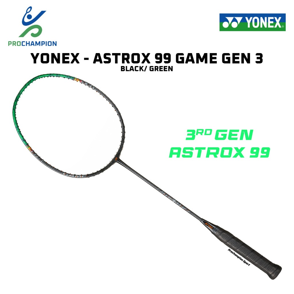Jual Raket Badminton YONEX Astrox 99 Game Gen 3 Black Green | Shopee ...