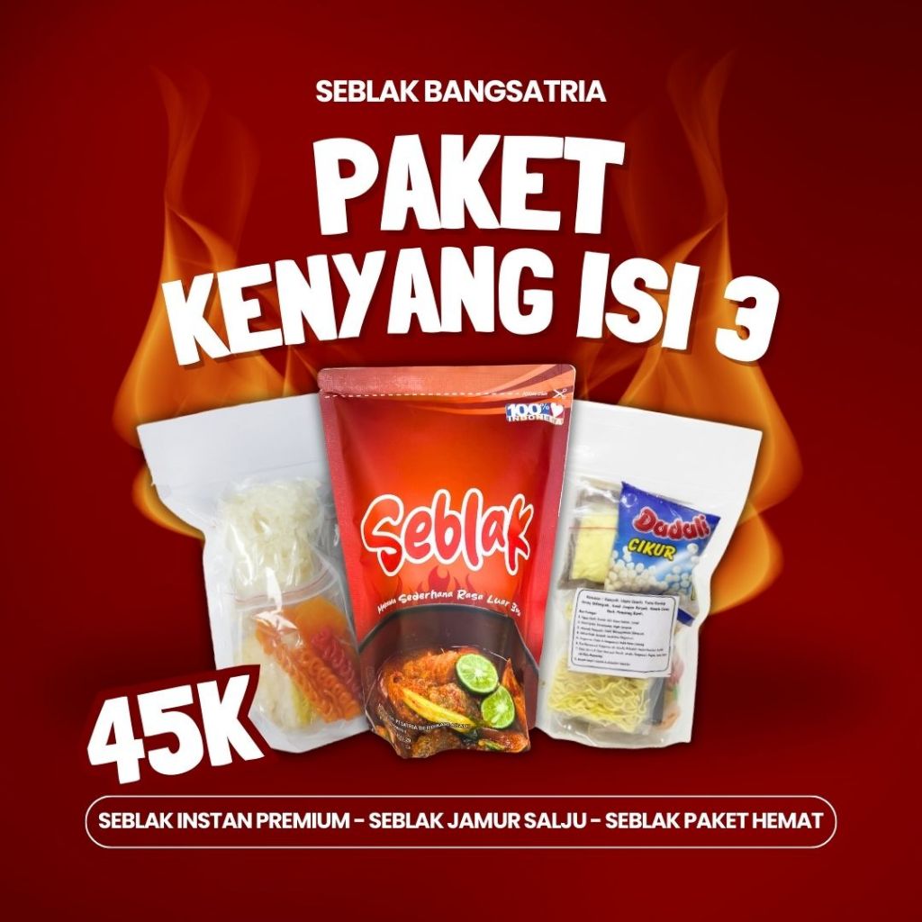 Jual PAKET KENYANG ISI 3 - (Seblak instan premium, Seblak instan Jamur ...