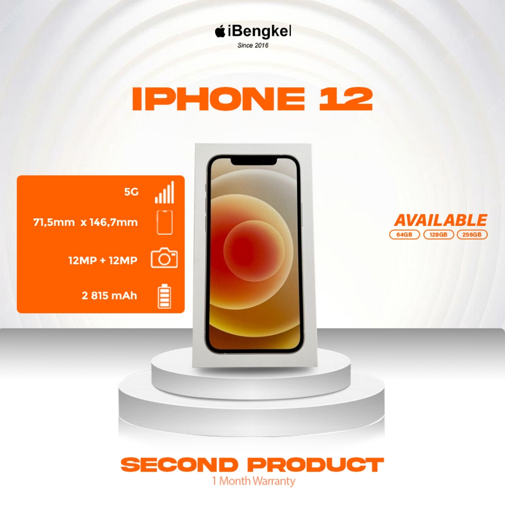 Jual [SECOND] iPhone 12 64GB 128GB 256GB Inter - HP Apple Original ...