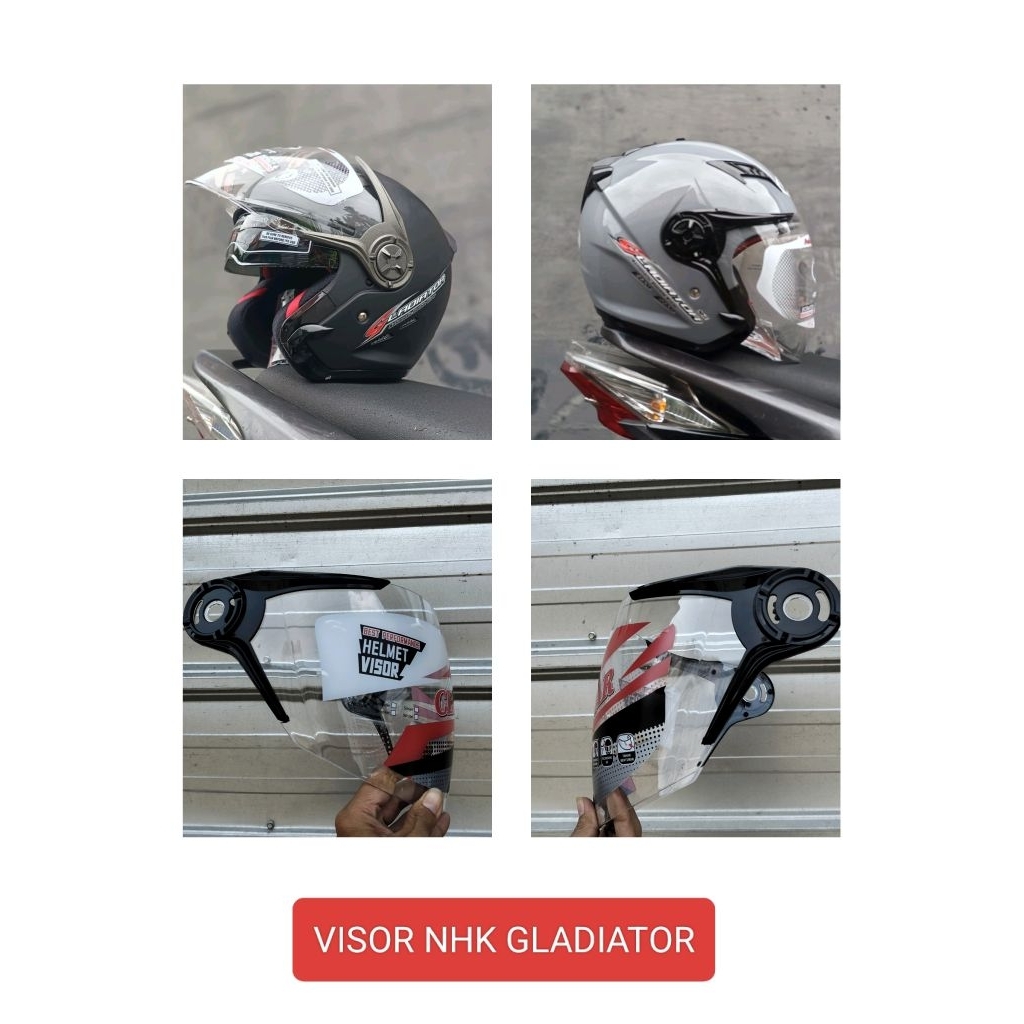 Jual KACA/VISOR HELM NHK GLADIATOR MEREK CLEAR | Shopee Indonesia