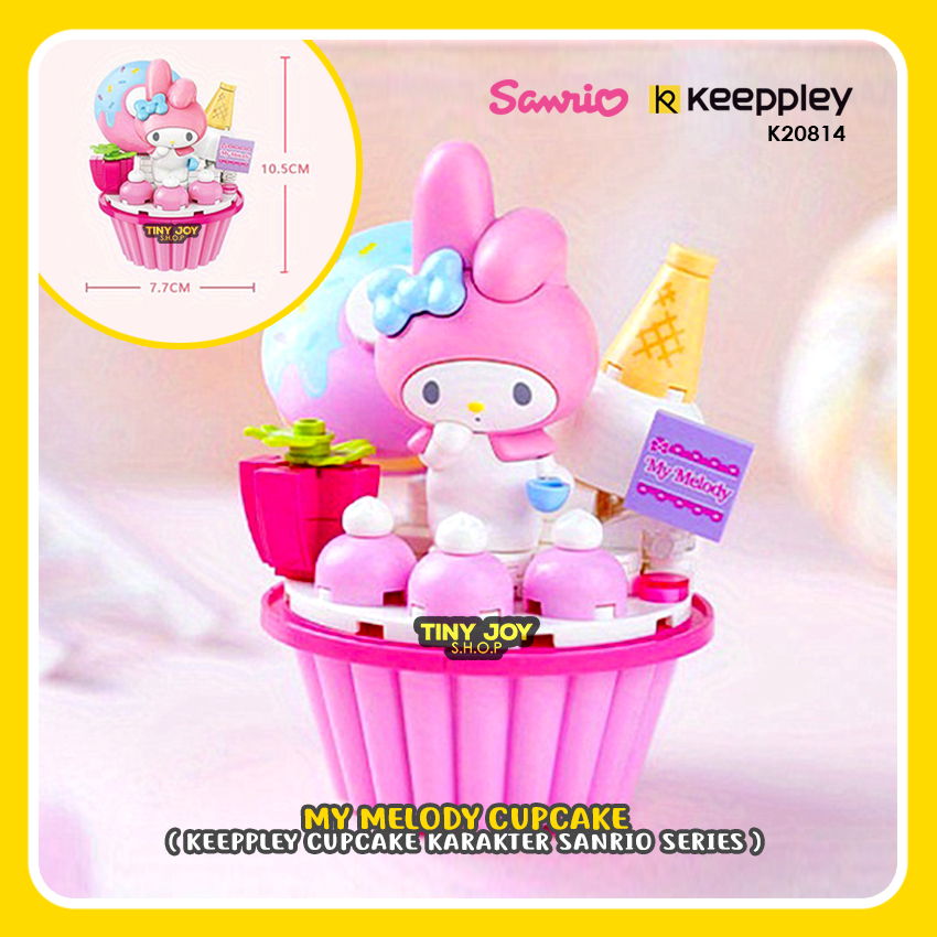 Jual SANRIO BRICKS CUPCAKE Mainan Balok Susun KEEPPLEY Block Karakter ...