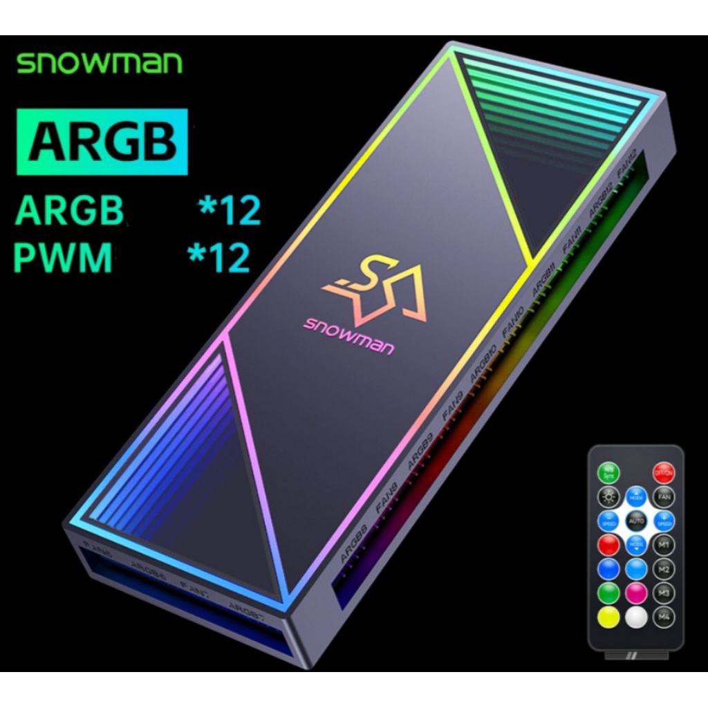 Jual Controller Snowman H12 ARGB 3pin 5v PWM 12 Port | Shopee Indonesia