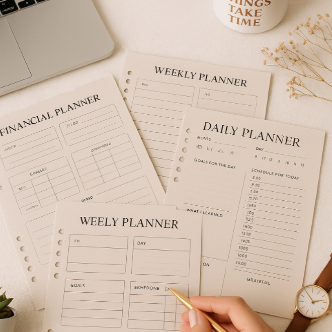 Jual Loose Leaf Planner A5 – 4 Motif Cetak Bolak-Balik | Bookpaper ...
