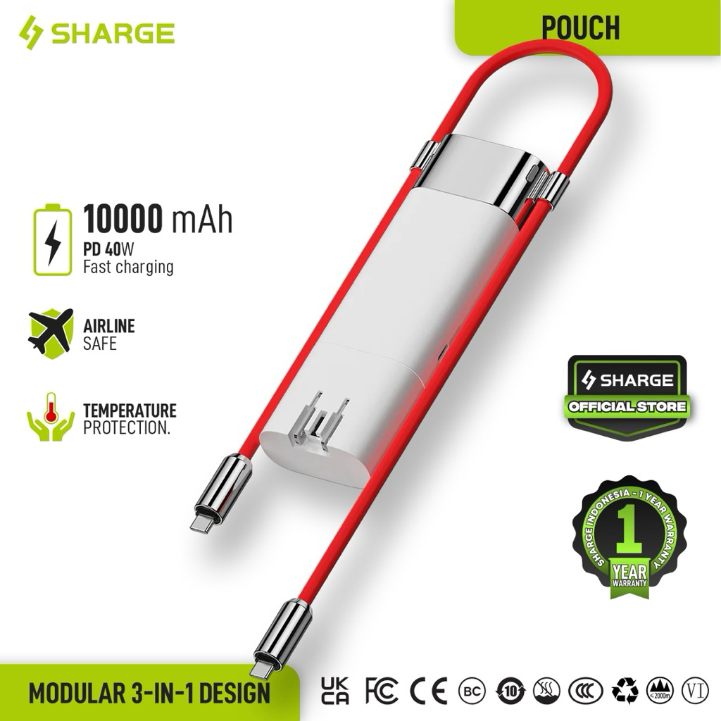 Jual Sharge Pouch Modular 3-in-1 design of Power Bank, Charger, and ...