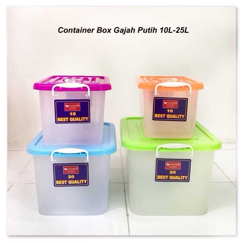 Jual Container Box Gajah Putih Ukuran 10L, 15L, 20L, 25L | Shopee Indonesia