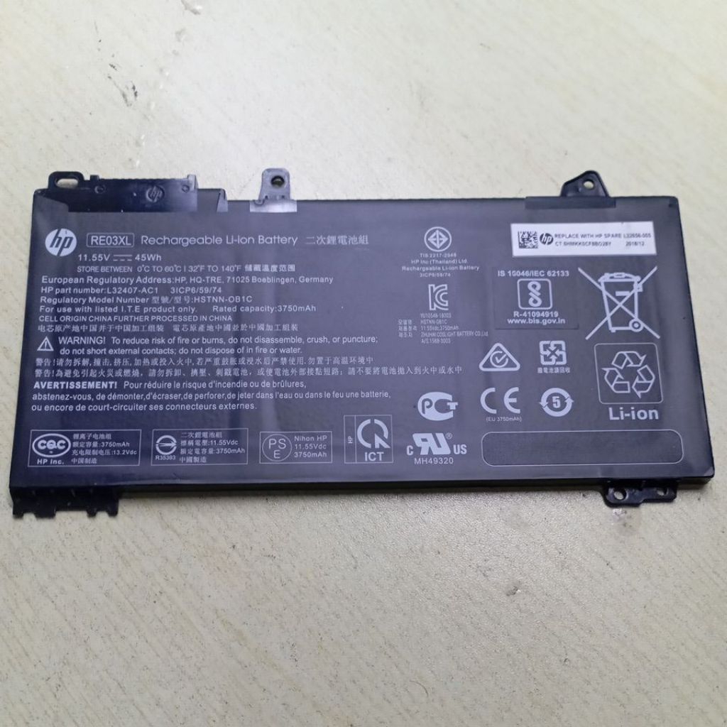 Jual Battery Laptop Hp ProBook 430 G6 RE03XL Original Copotan Harga ...