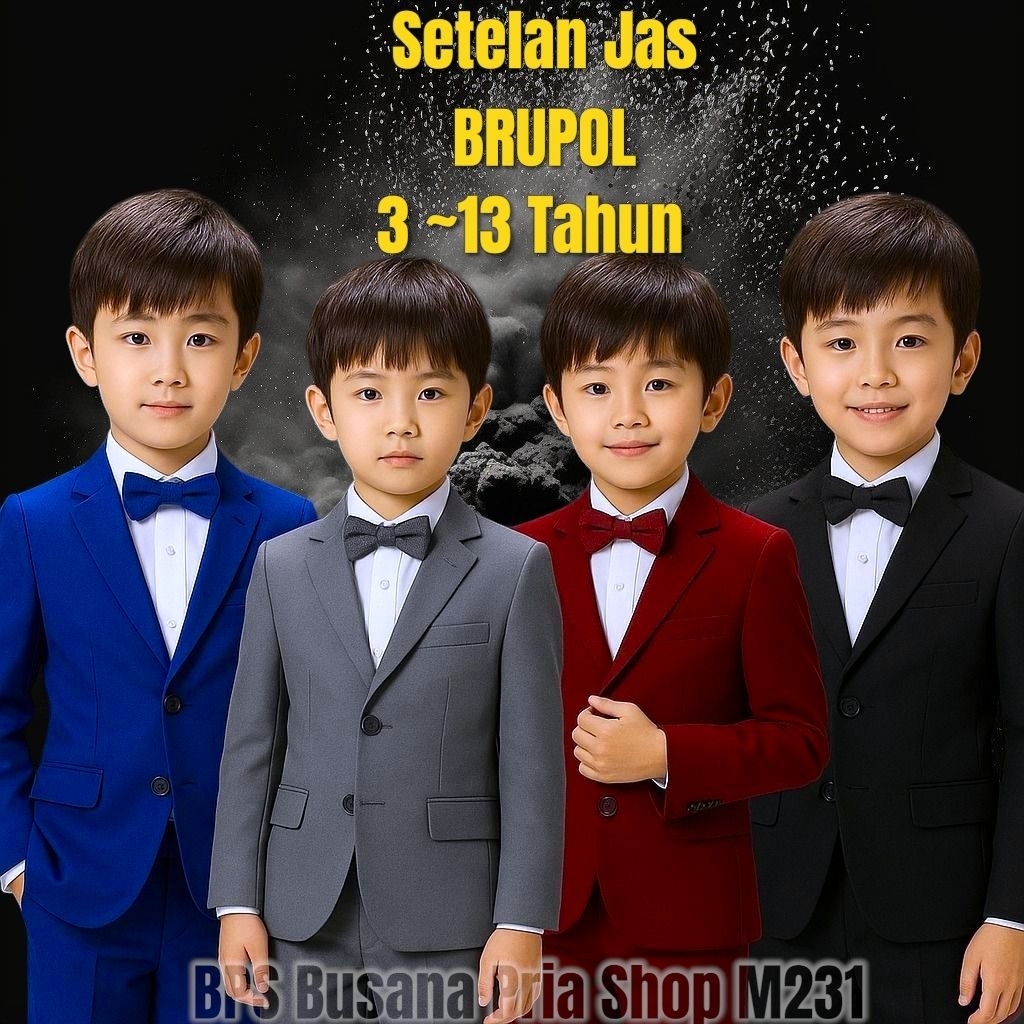 Jual BPS Setelan Jas Anak BRUPOL 3-13 tahun + Celana Panjang Outerwear ...