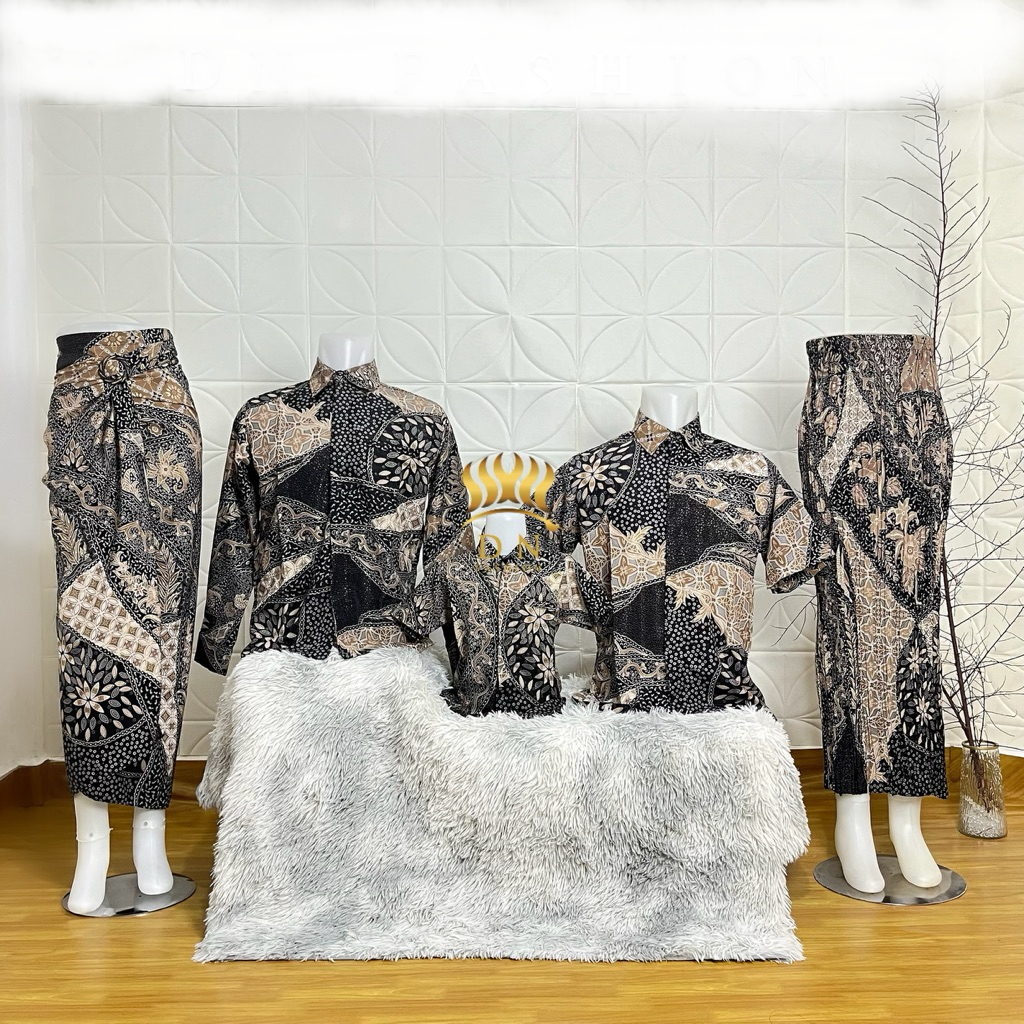 Jual Couple rok lilit dengan kemeja//rok lilit batik//rok ikat//rok ...
