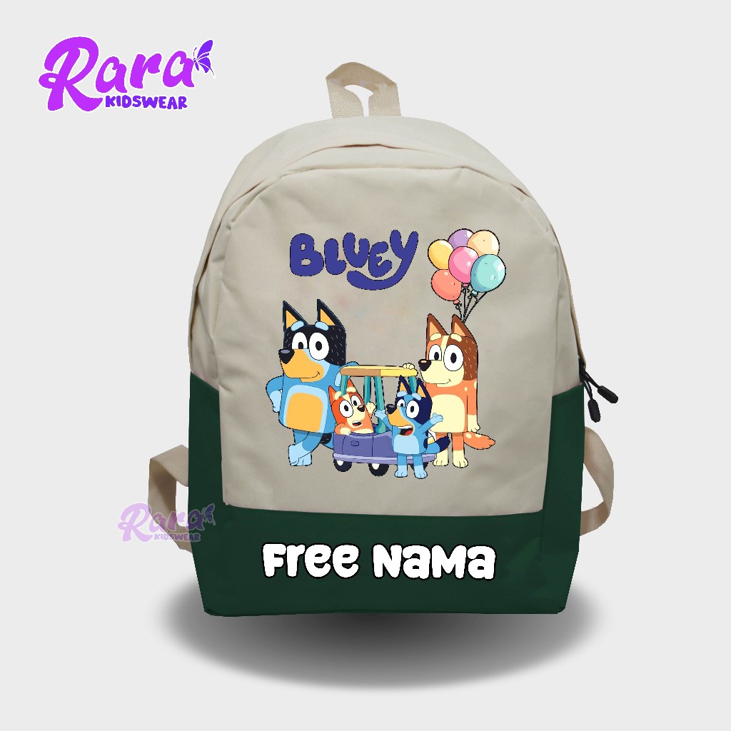 Jual Tas Ransel Anak Backpack Lucu Animasi Keluarga Bluey Gratis ...