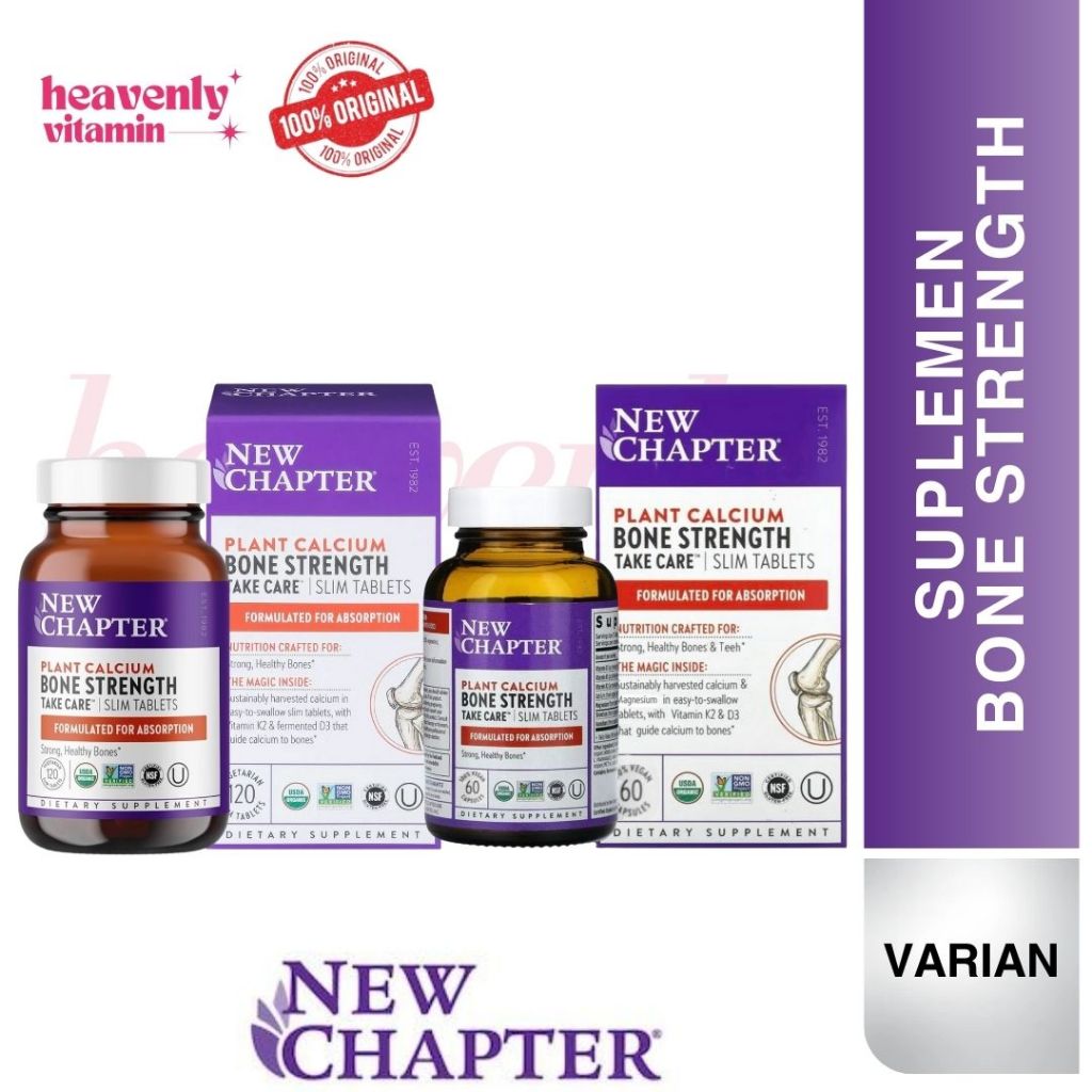 Jual New Chapter Plant Calcium Bone Strength Take Care Slim Tablets ...