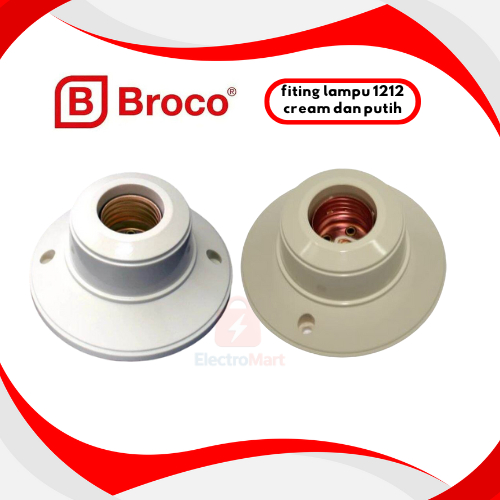 Jual Broco Electrical Standart 1212 Fitting Plafon Bulat - BROCO ...