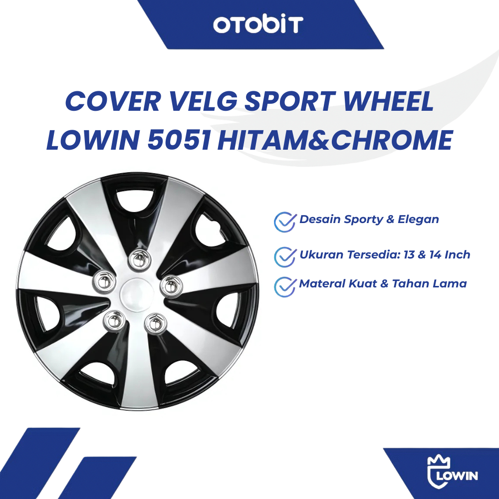 Jual Cover Velg Sport Wheel Dop Roda LOWIN DESIGN 5051 13 INCHI CHROME ...