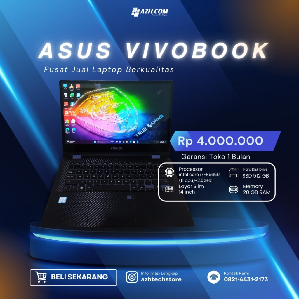 Jual Asus Vivobook TP412FA – Touchscreen 360° Powerful & Stylish ...