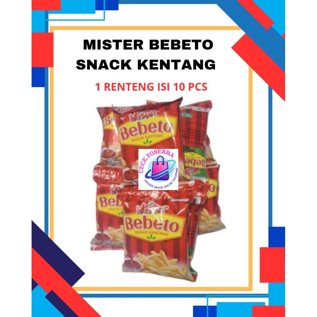 Jual Mister Bebeto Snack Kentang 10 Pcs x 7gr #LIVE EXTRA | Shopee ...