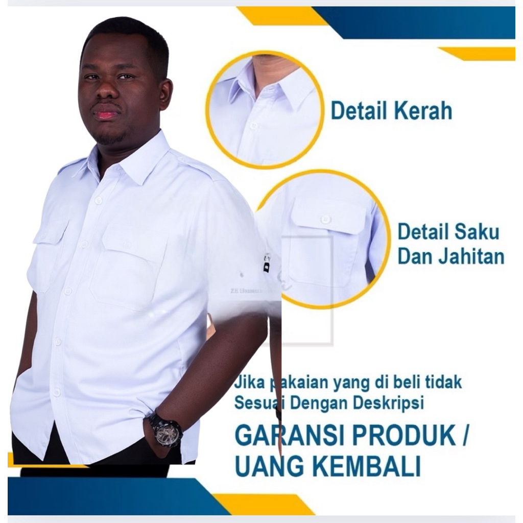 Jual Kemeja PDH Pria Lengan Pendek Premium | PNS | PDH | Pakaian Dinas ...