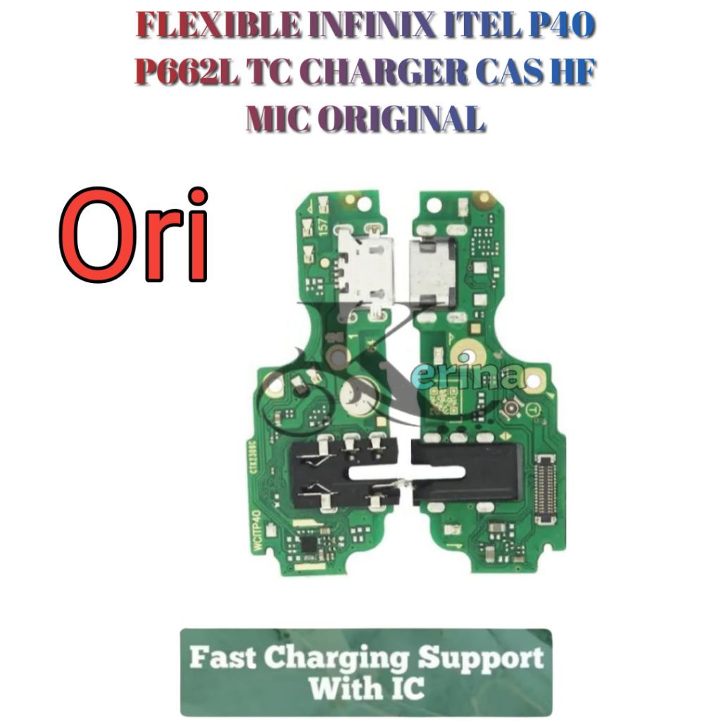 Jual FLEXIBLE INFINIX ITEL P40 P662L TC CHARGER CAS HF MIC ORIGINAL ...