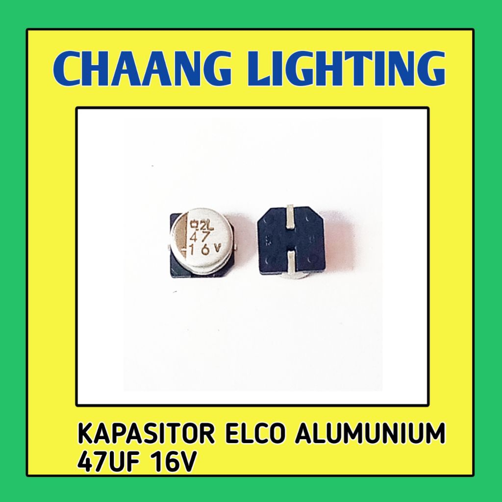 Jual ELCO SMD 47UF 16V ALUMUNIUM KAPASITOR ELCO 47UF 16V | Shopee Indonesia