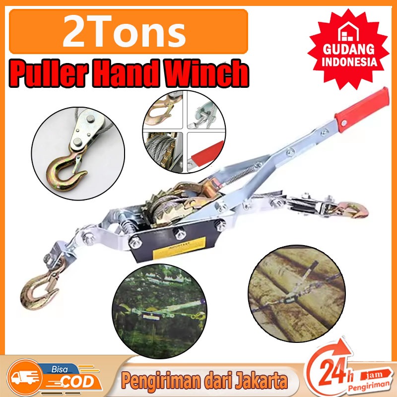 Jual 2 ton Hand Puller Rachet Tracker Hand TakelWinch Offroad Hoist ...