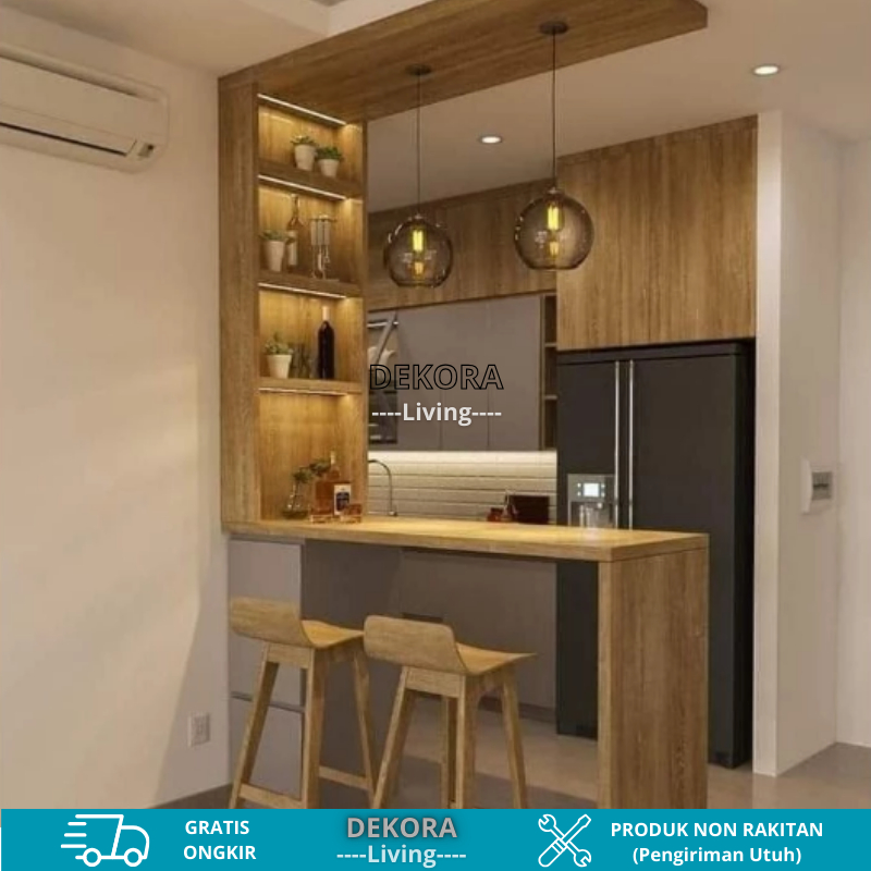 Jual Mini Bar Minimalis Model 013 - Meja Bar Dapur Modern Non Rakitan ...