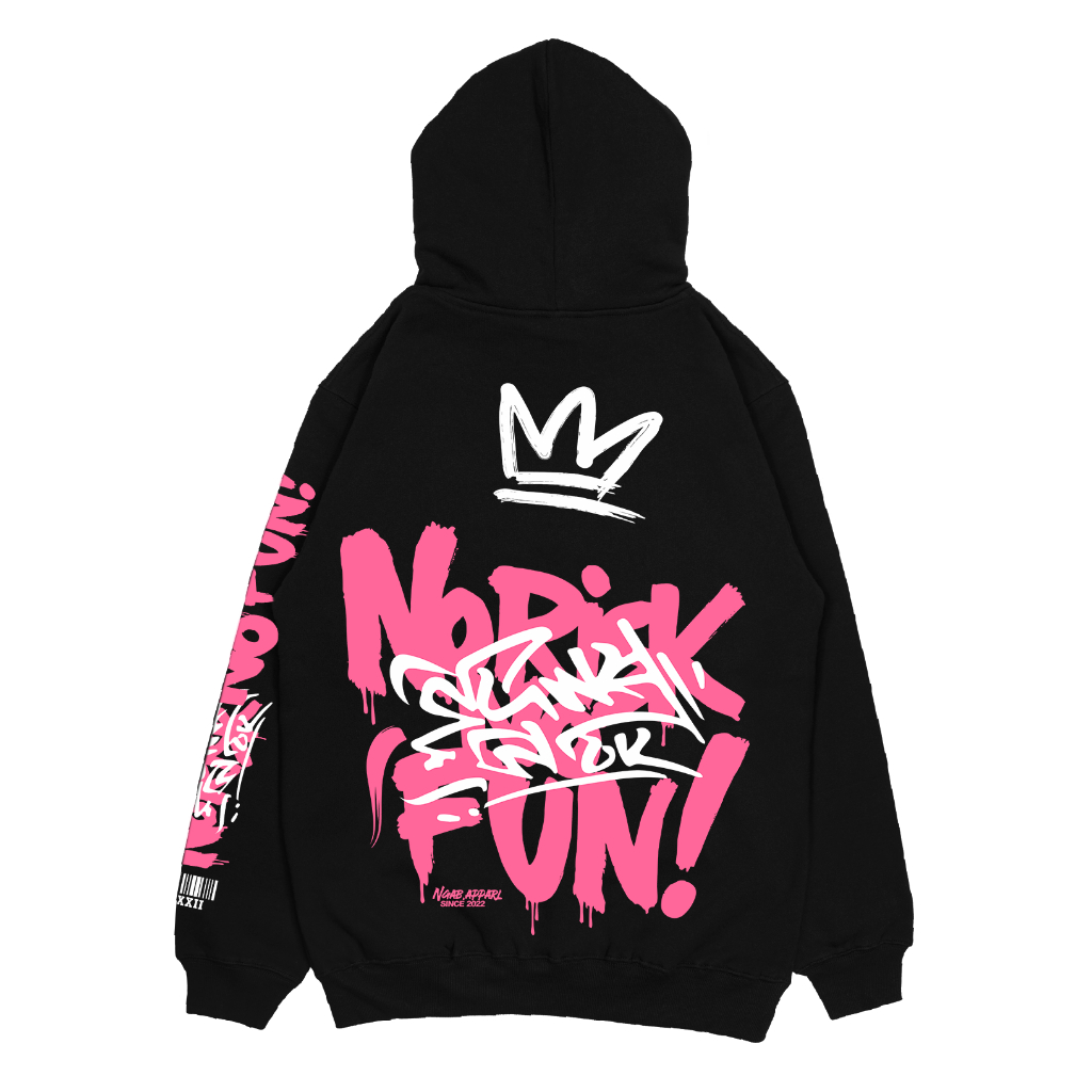 Jual Ngab Hoodie Jumper No Risk No Fun HD035 Hitam Unisex Cowok Cewek ...