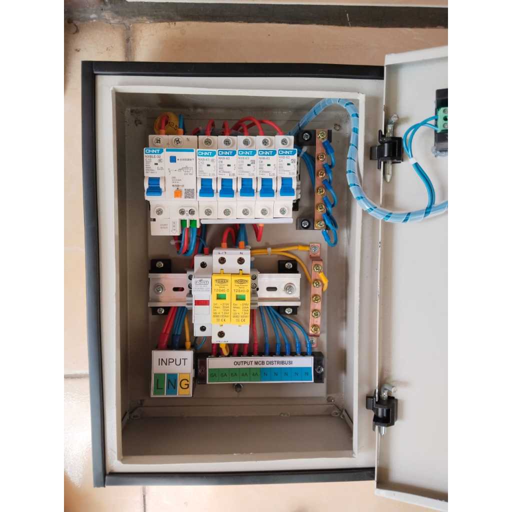 Jual Panel Listrik Distribusi 1Phase 1300w RCBO + Arresterc bisa Custom ...