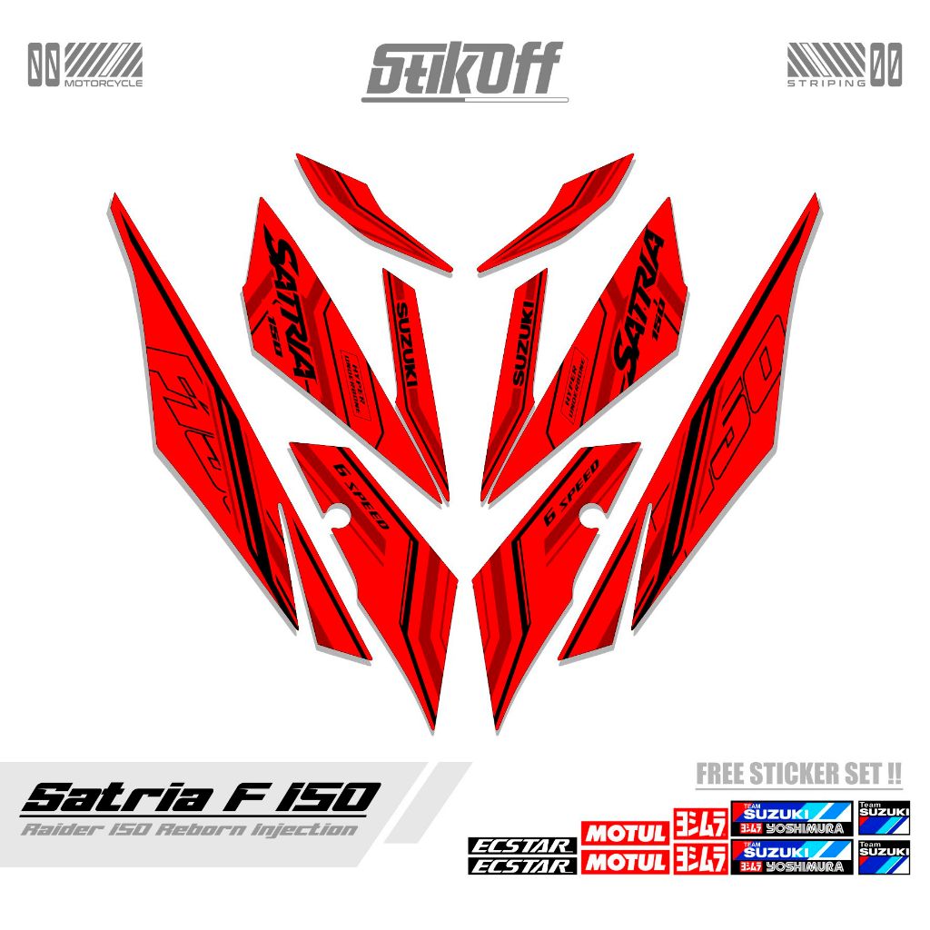 Jual STRIPING SATRIA FU INJEKSI /MTF39/ STIKER ALL NEW SATRIA F150 FI ...