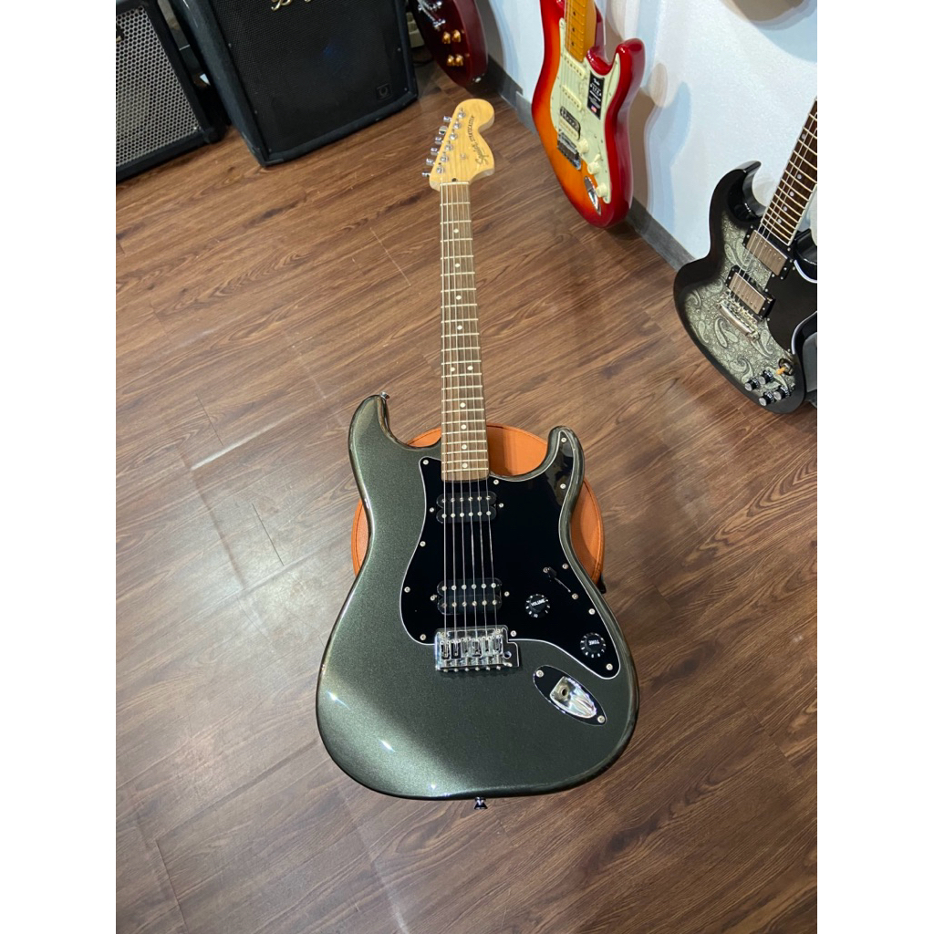 Jual Squier Affinity Series HH Stratocaster in Charcoal Frost Metallic ...
