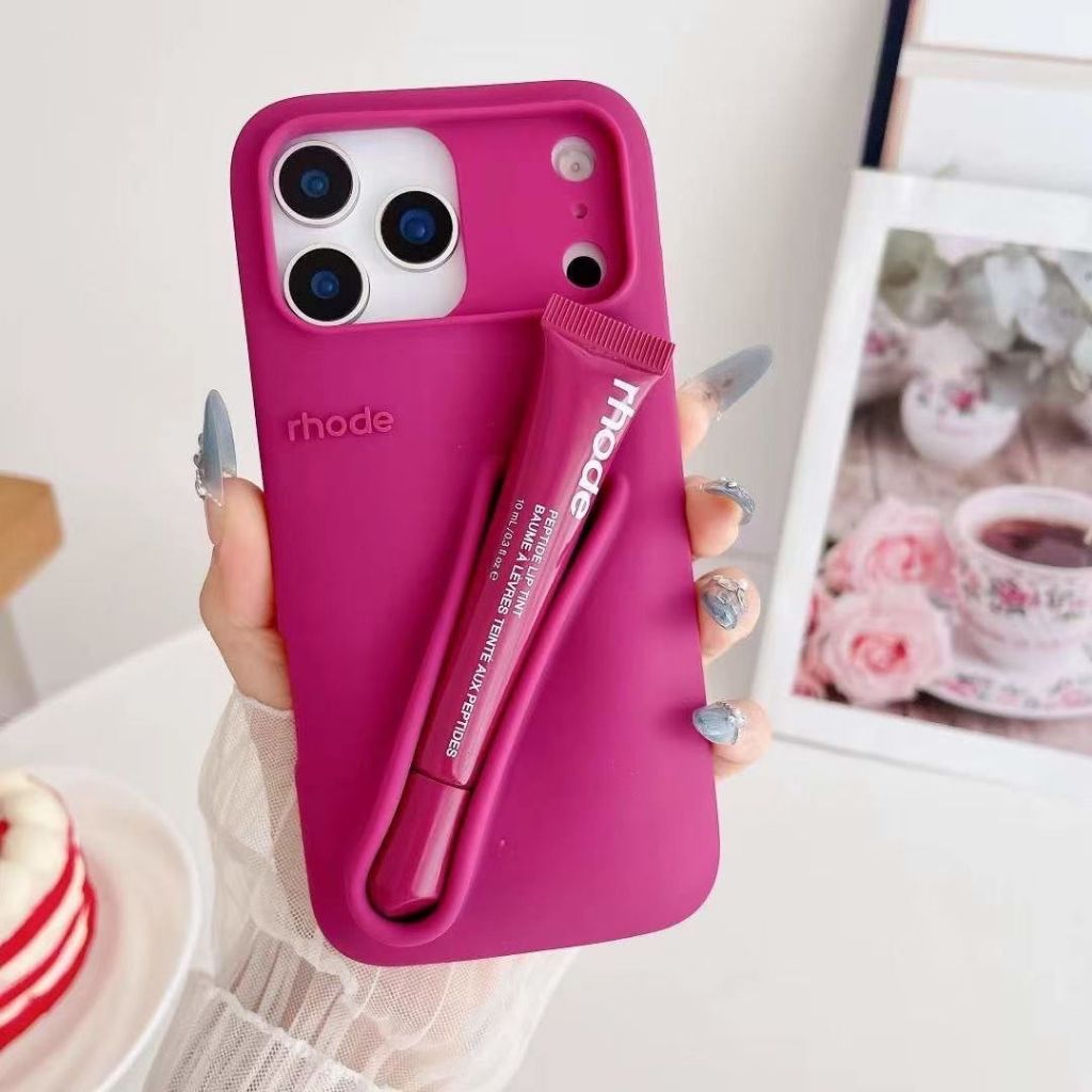 Jual Case 3D Liquid Liptint Rhode For iPhone 11 12 13 14 15 16 17 PRO ...