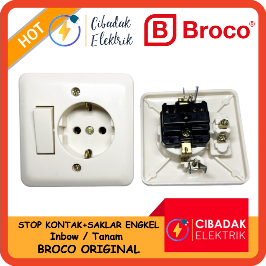 Jual BROCO 525161 [BROCO ORIGINAL] SAKLAR ENGKEL + STOP KONTAK ARDE ...