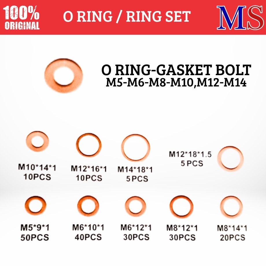 Jual Ring Tembaga/O-ring M5 M6 M8 M10 M12 M14 5mm 6mm 8mm 10mm 12mm ...