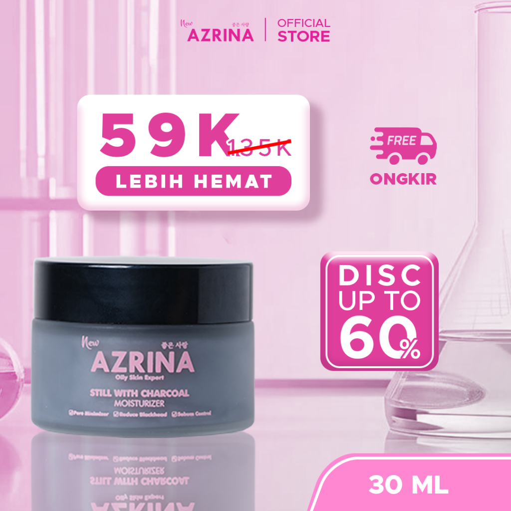 Jual [𝐇𝐎𝐓 𝐒𝐀𝐋𝐄] Azrina Still With Charcoal Moisturizer - Pelembab Kulit ...