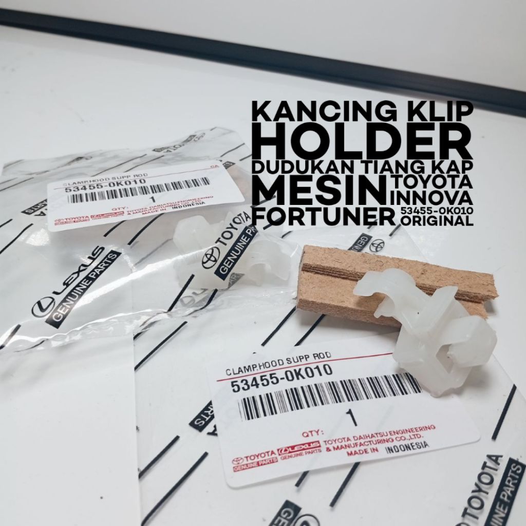 Jual Kancing Klip Holder Dudukan Tiang Kap Mesin Toyota Innova Fortuner ...