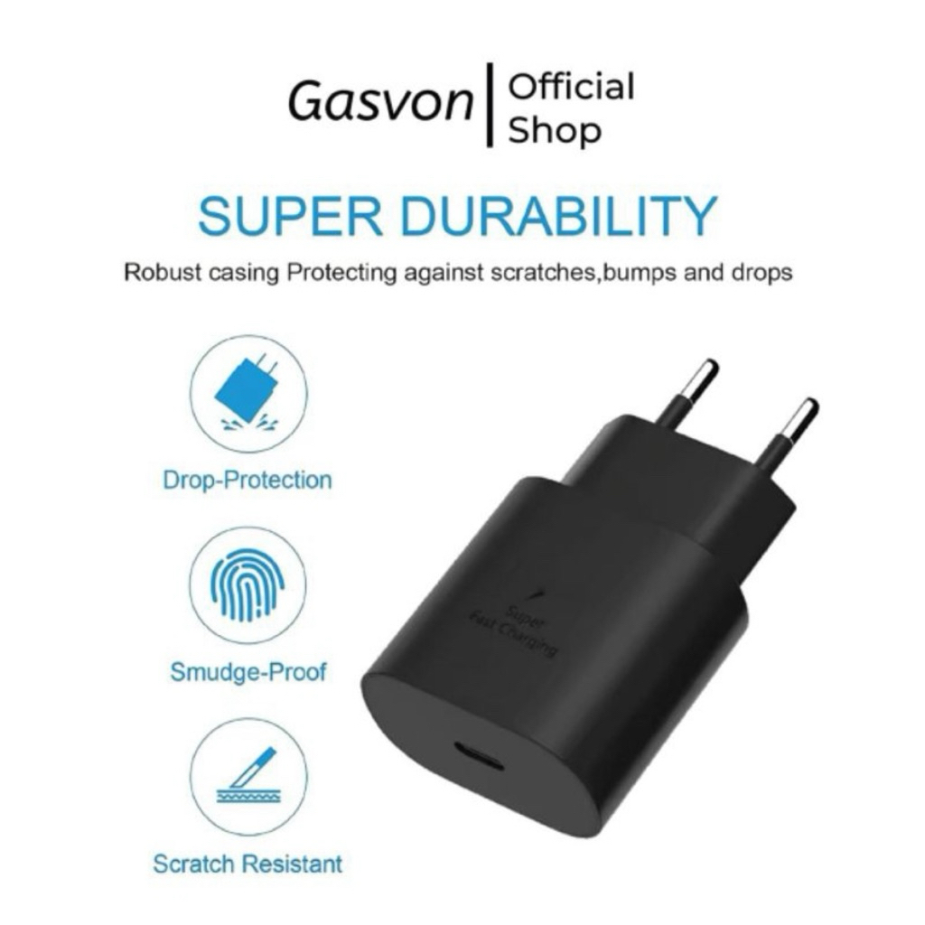 Jual Gasvontech - Kepala Charger Samsung (HITAM) Galaxy Series S ...