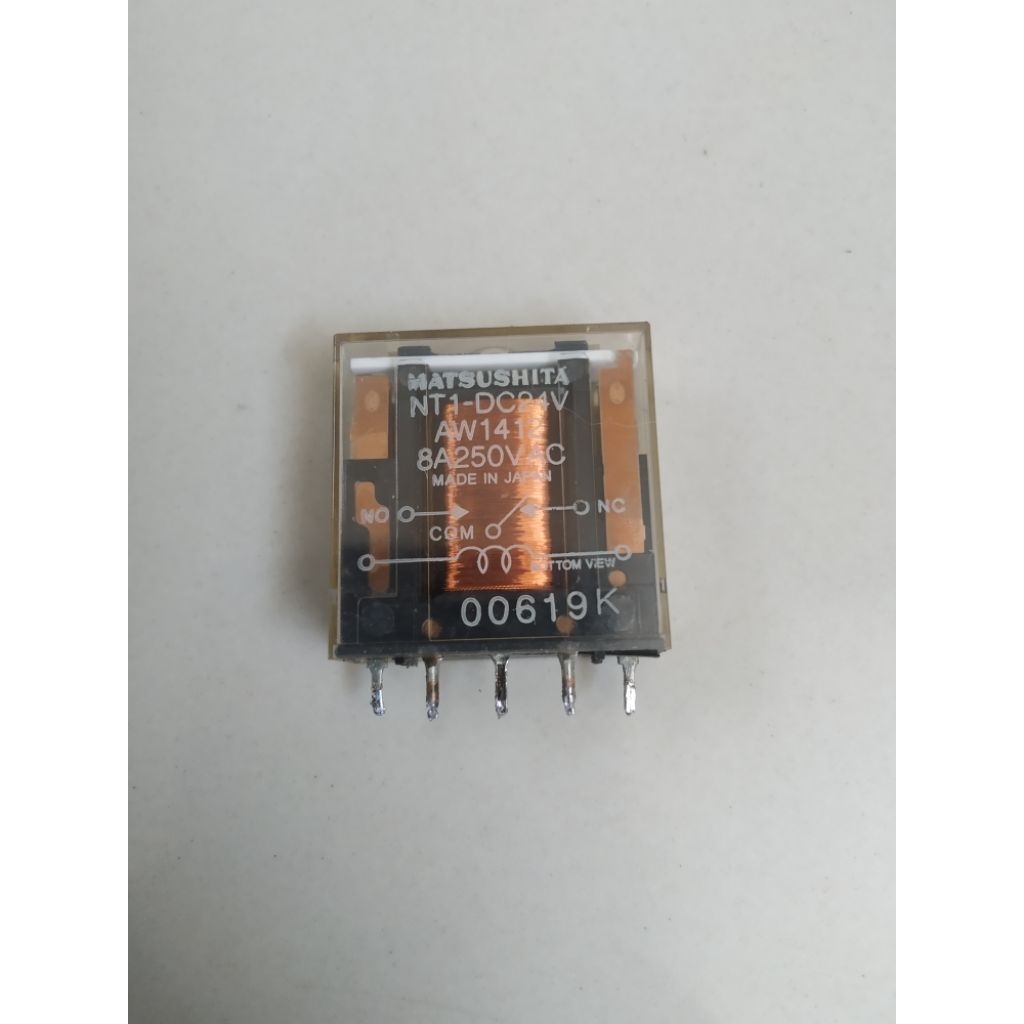 Jual Relay Matsushita NT1-DC24 AW1412 Coil 24 Vdc Load 8A Kaki 5 Pins ...