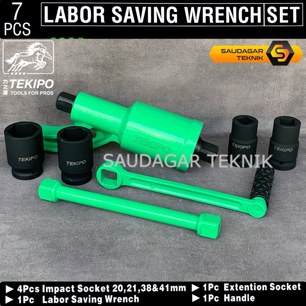 Jual TEKIPO Kunci Torsi Roda Truk Set 7 Pcs Impact Manual Tekipo Labor ...