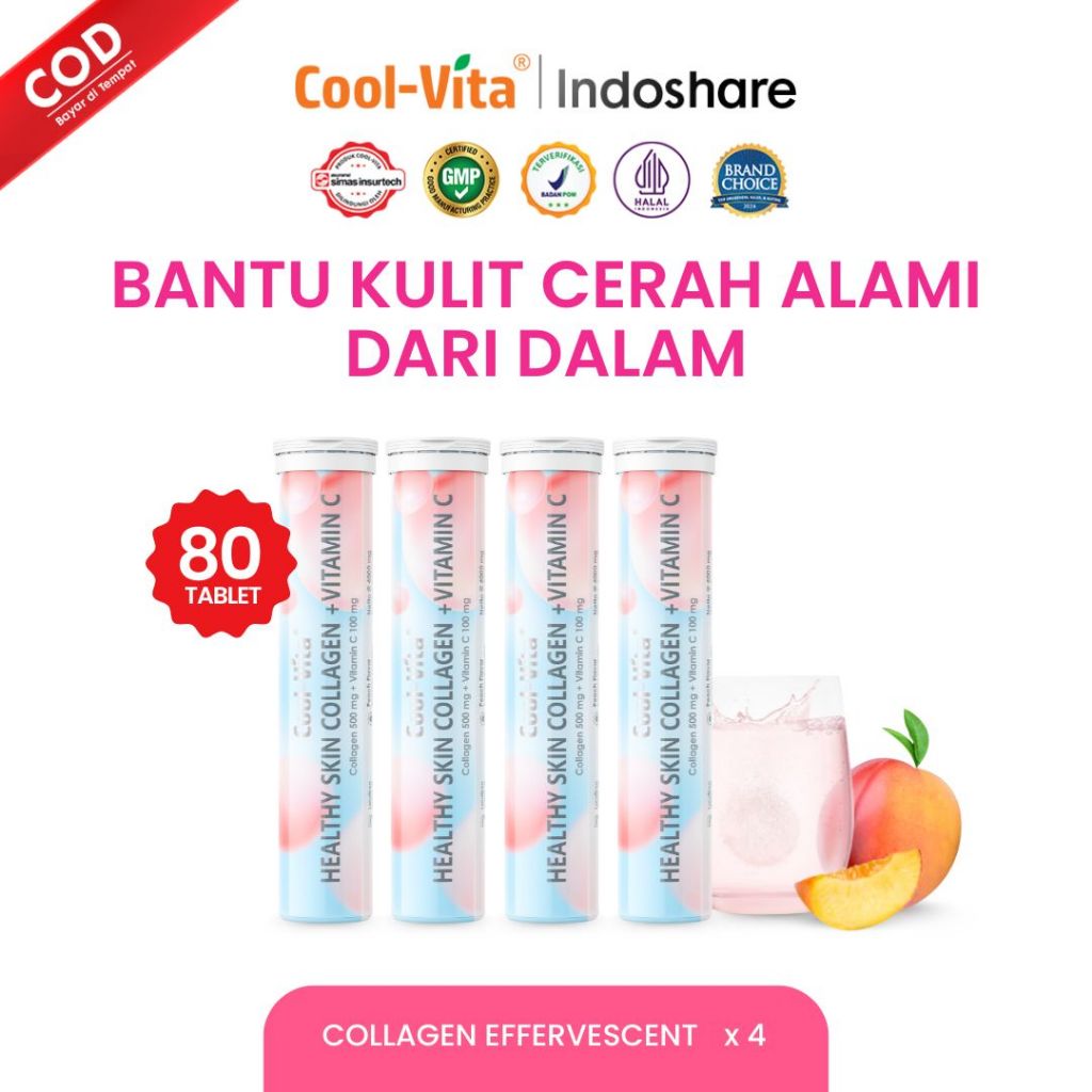 Jual Coolvita 4 Tablet Collagen Effervescent - Tablet Larut Kolagen ...