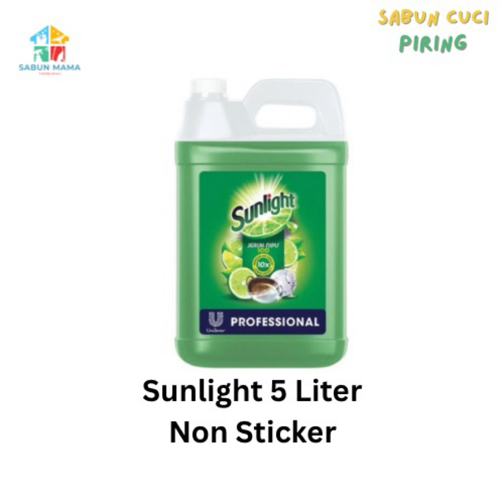 Jual Sabun Cuci Piring SUNLIGHT 5 Liter Non Sticker (tanpa sticker ...