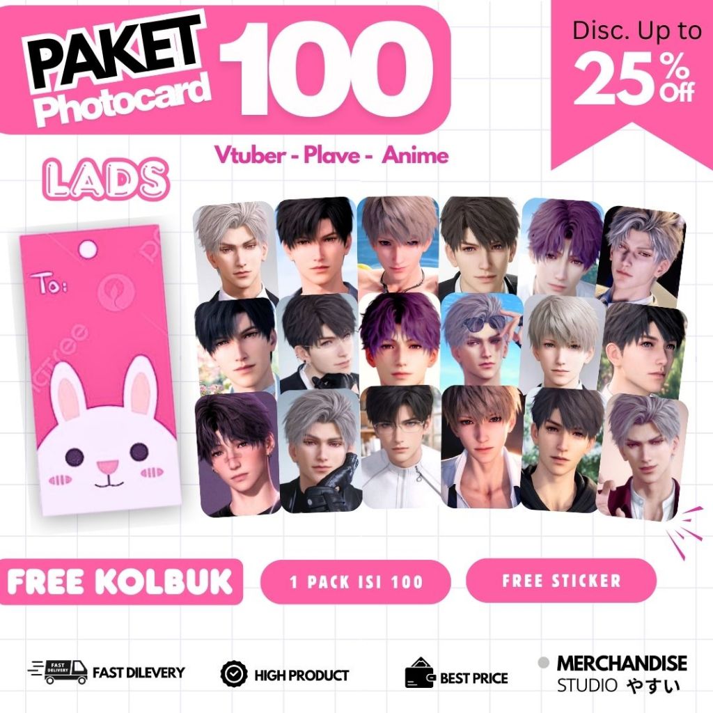 Jual YMS3 - [ISI 100] PHOTOCARD LOVE AND DEEPSPACE ANIME VTUBER MIX DAN ...