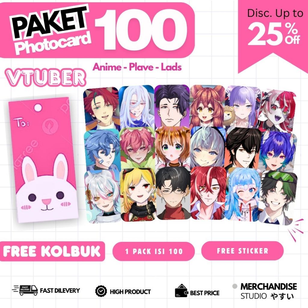 Jual YMS1 - [ISI 100] PHOTOCARD VTUBER MIX LOVE AND DEEPSPACE PLAVE ...