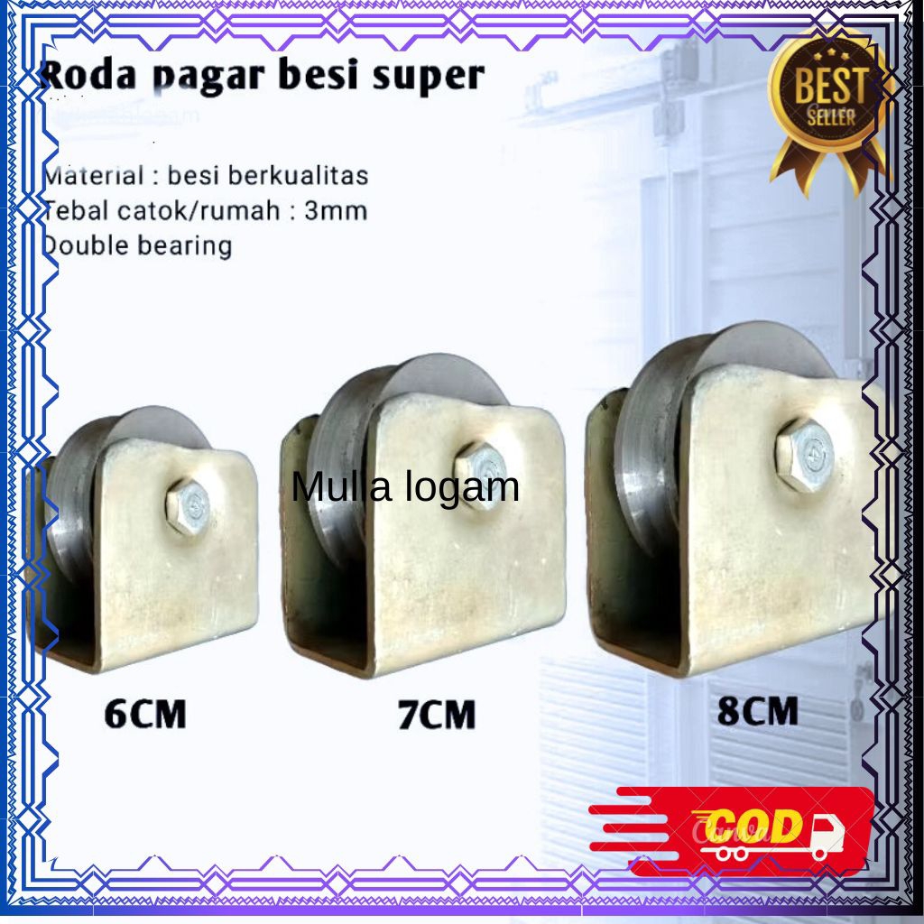 Jual Roda pagar / Roda besi cor/Roda pagar besi cor bagus rel behel dan ...