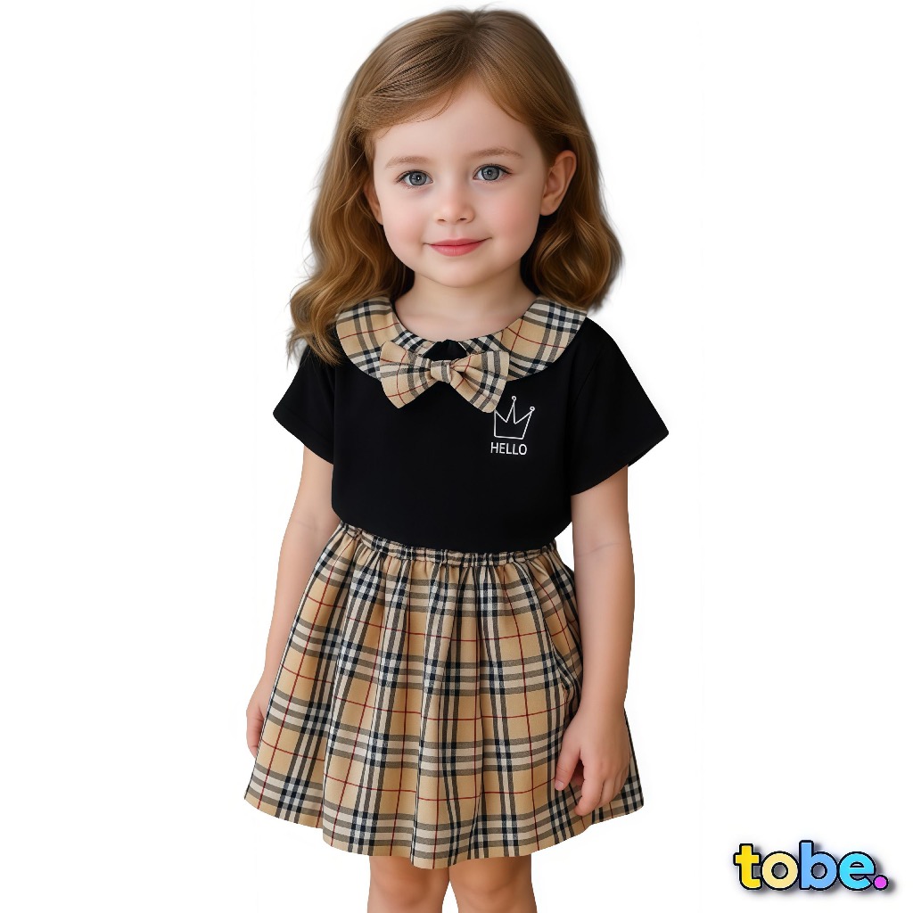 Jual Tobe - Setelan Anak Perempuan Lucu 1-5 Tahun Motif Kotak-Kotak ...