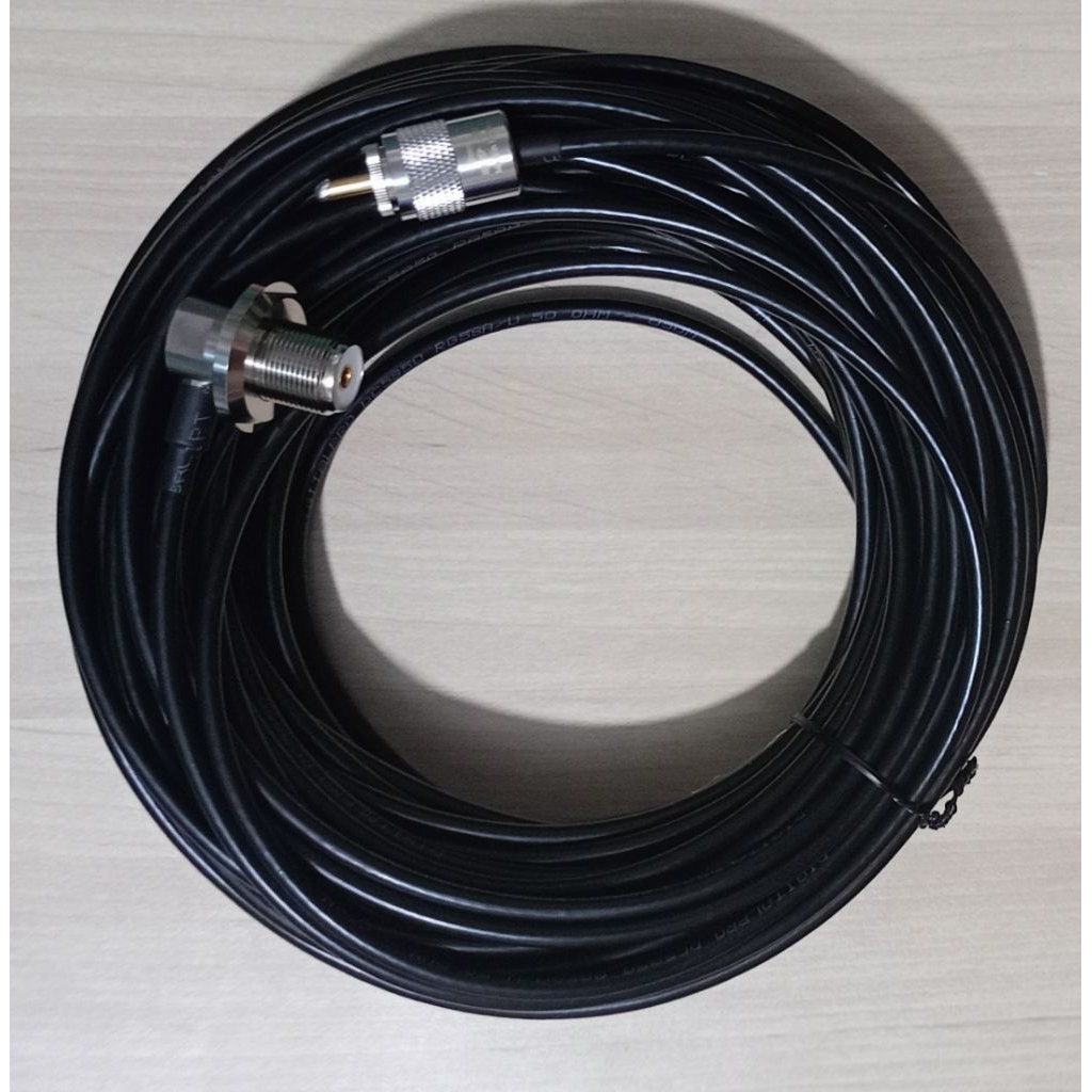 Jual Kabel Antena RG 58 ukuran 15Meter untuk Radio RIG terpasang konektor GM 500+PL | Shopee ...