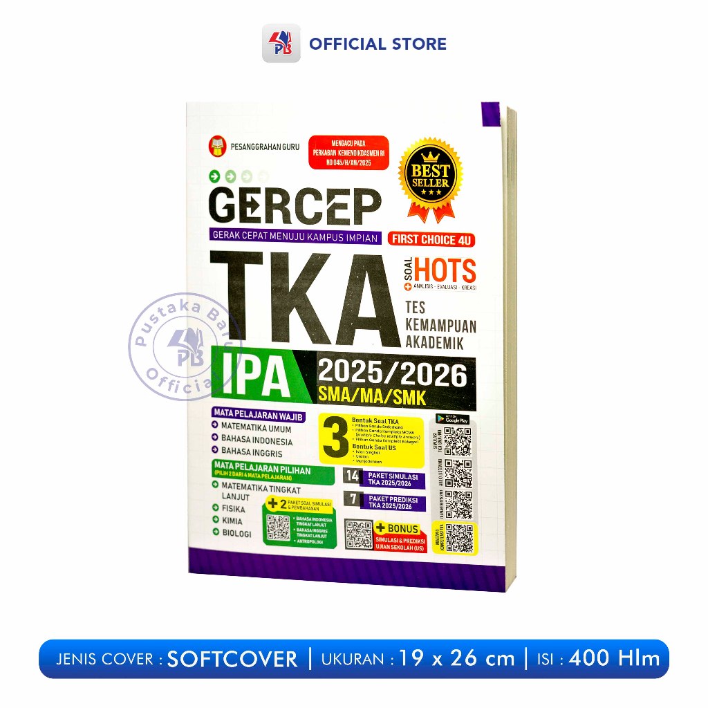 Jual Buku TKA 2025/2026 SMA : Gercep TKA (Tes Kemampuan Akademik) IPA ...